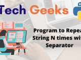 Python Program To Repeat String N Times With Separator Python Programs