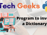 Python Program To Invert A Dictionary Python Programs