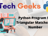 Python Program For Triangular Matchstick Number Python Programs