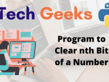 Python Program To Clear Nth Bit Of A Number Python Programs