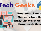 Python Program To Remove Elements From The Array List Which Occurs More