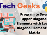 Python Program To Swap Upper Diagonal Elements With Lower Diagonal