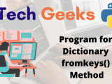 Python Program For Dictionary Fromkeys Method Python Programs