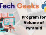 Python Program For Volume Of Pyramid Python Programs