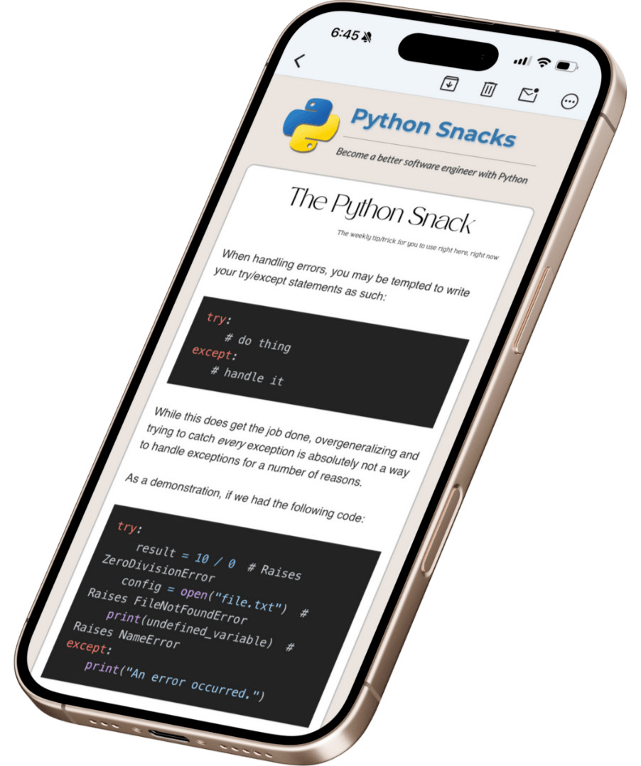 Python Snacks Subscribe