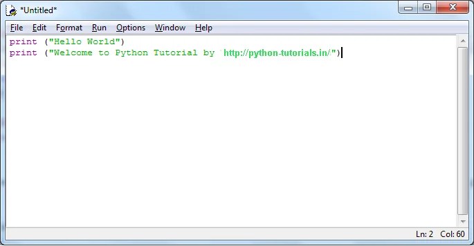 Python Idle Python Tutorials