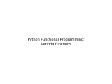 Python Functional Programming Lambda Functions