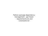 Python Package Dependency Management Pip Freeze Requirements Txt