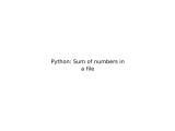 Python Sum Of Numbers In A File
