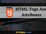 Html Tags And Attributes Python Land Web Development