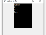 Listbox In Tk Tkinter Python Assets