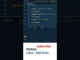 Python In Telugu Python Lists Add Items Python For Beginners In