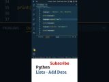 Python In Telugu Python Lists Add Items Python For Beginners In