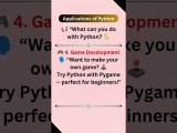 Applications Of Python Python Programming Shorts Short Pythonちゃん