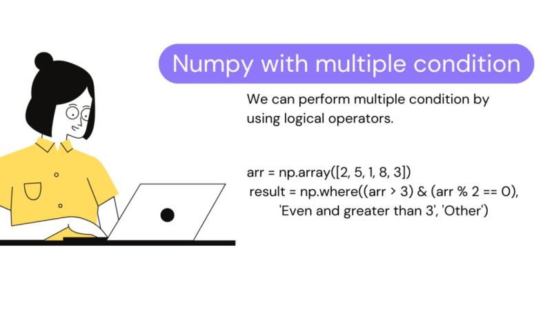 NumPy where function with multiple conditions - pythoncodelab.com