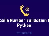 Mobile Number Validation In Python Pythondex