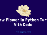 Draw Flower In Python Using Turtle Pythondex