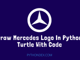 Draw Mercedes Logo In Python Turtle With Code Pythondex