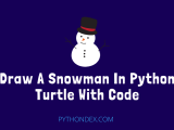 Draw A Snowman In Python Pythondex