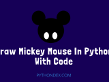 Draw Mickey Mouse In Python Using Turtle Pythondex
