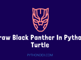 Draw Black Panther In Python Using Turtle Pythondex