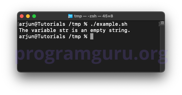 Bash Check if String is Empty