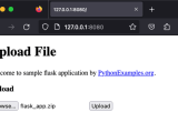 Upload File In Python Flask Application
