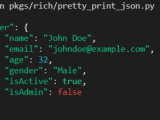 Pretty Print Json Using Rich Pythonfix