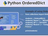 Ordereddict In Python With Examples Python Geeks