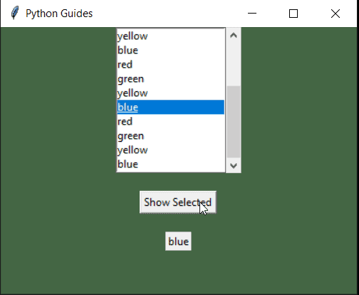 Python Tkinter Listbox - How To Use - Python Guides