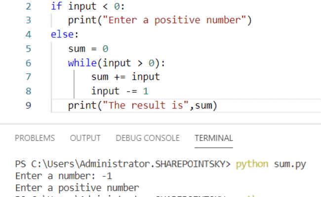 How To Calculate Sum Of Positive Numbers In While Loop In Python Python ...