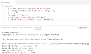 Python Program To Find An Area Of A Rectangle - Python Guides