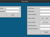Registration Form In Python Using Tkinter Login Page In Python