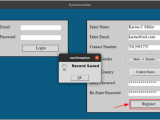 Registration Form In Python Using Tkinter With Database Sqlite3