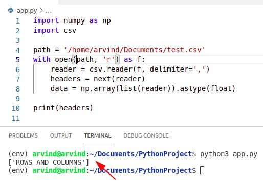 Importing Csv File In Python
