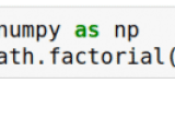 Python Numpy Factorial