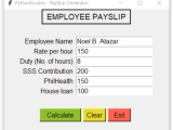 How To Generate Payslip Using Python Tkinter Video Tutorial Python