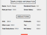 Generate Payslip Using Python Tkinter
