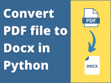 Convert Pdf File To Docx In Python Python Guides