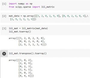 Working With Python Lil_Matrix Scipy - Python Guides