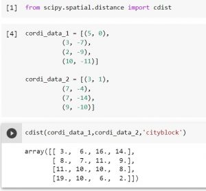 Python Scipy Spatial Distance Cdist [With 8 Examples] - Python Guides