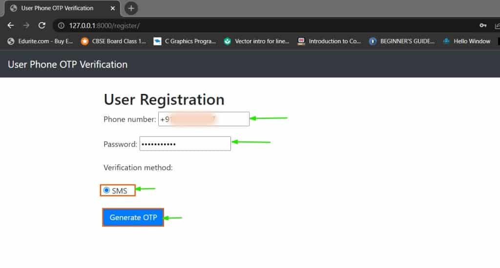 How To Register User With OTP Verification In Django - Python Guides