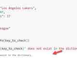 Python Dictionary Key Error