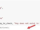 Python Dictionary Key Error