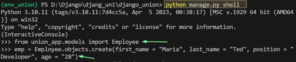 Union Operation On Models Django - Python Guides
