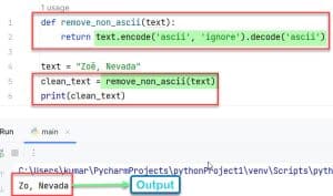 How Can Non-ASCII Characters Be Removed From A String In Python?