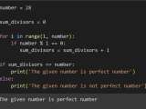Write A Program To Find A Perfect Number In Python