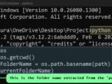 How To Get The Current Folder Name In Python