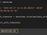 Convert Python String To Datetime With Timezone