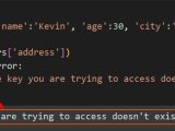 Python Except Keyerror